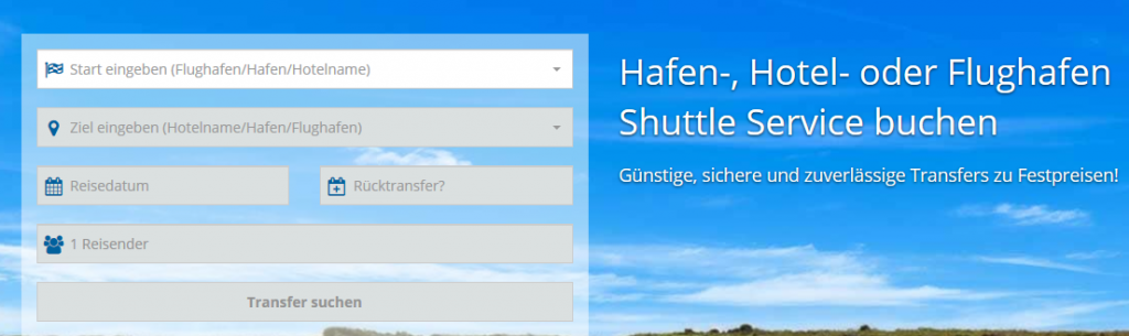 Flughafentransfer günstig ab 10,00€ buchen über Vtours